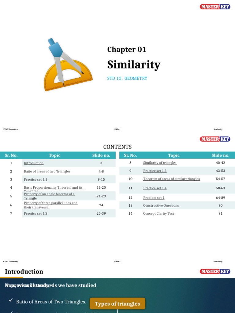 Mkey T3 Std10 Geometry CH01 | PDF | Triangle | Triangle Geometry
