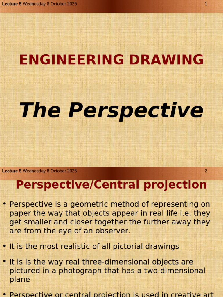 CE DRG - Lec 2 - Compare Between Perspective, Orthographic and ...