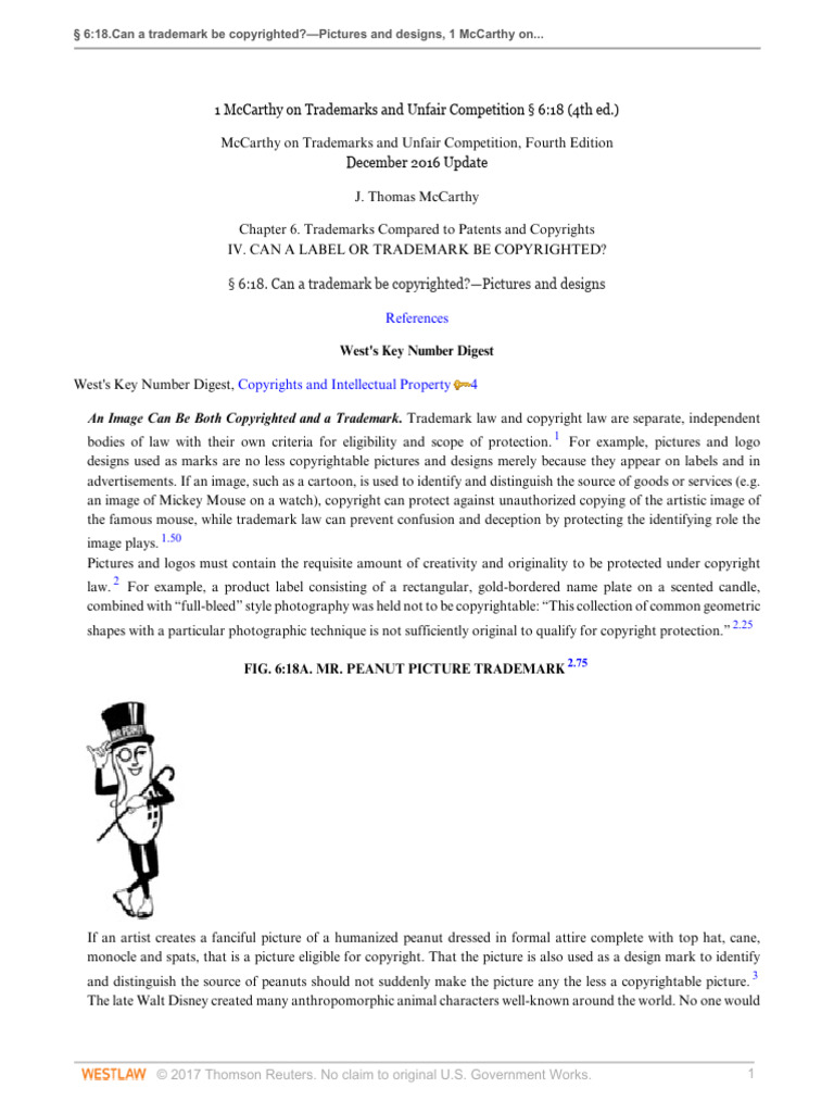 McCarthy On Trademarks and Unfair Competition, Chapitre 6 Copyrights ...