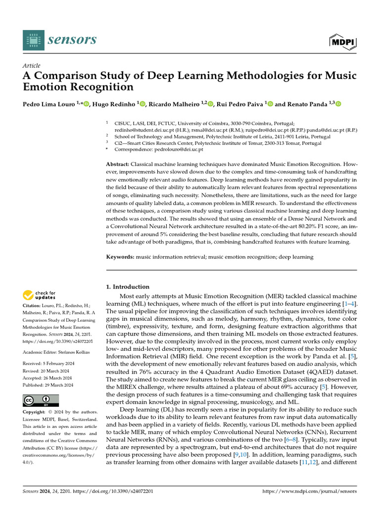 6 A Comparison Study of Deep Learning Methodologies For Music Emotion ...