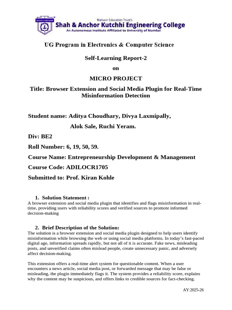EDM Microproject Stage 2 | PDF | Human Communication | Communication