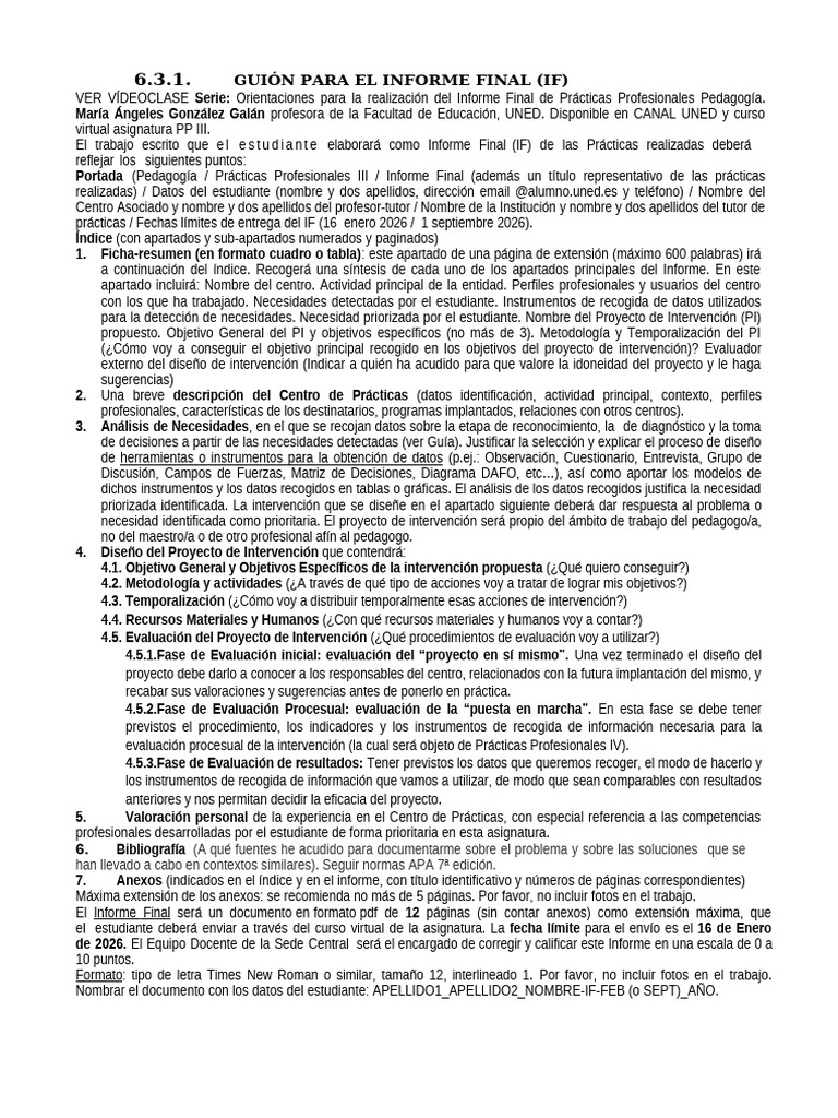 Guía para Informe Final de Prácticas | PDF | Diseño