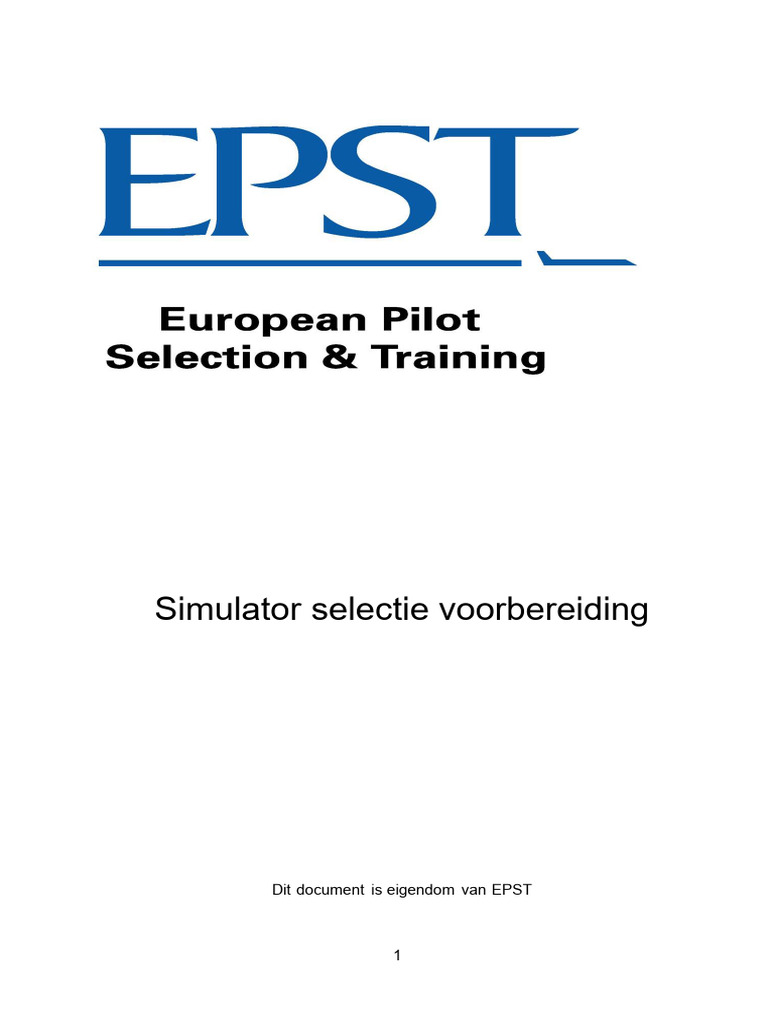 EPST Simulatorboekje 2024 | PDF