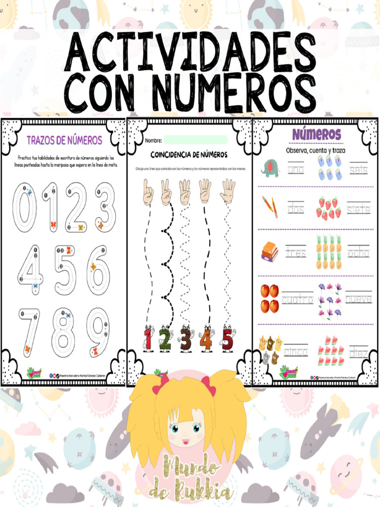 Actividades Con Números Del 1 Al 10 Recopilado Por Mundo de Rukkia | PDF