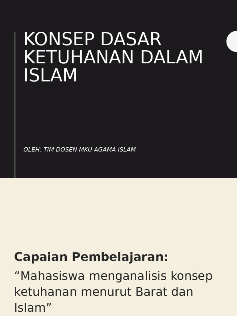 Konsep Ketuhanan dalam Islam dan Barat | PDF