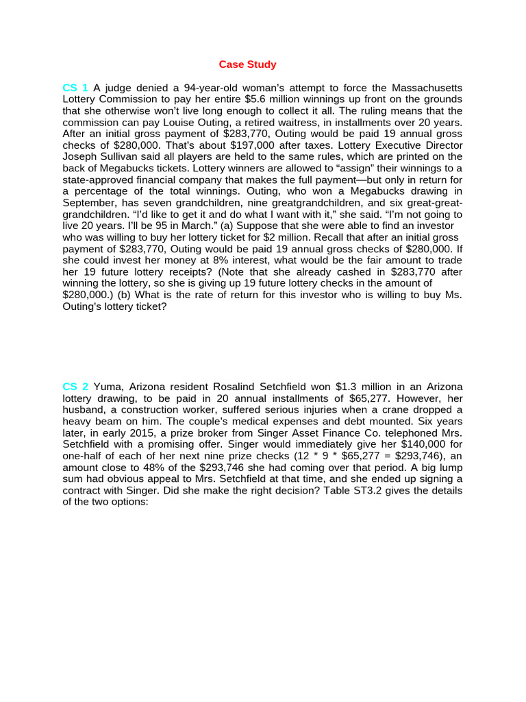 Case Study Project 2 Dharma | PDF | Lottery | Mega Millions
