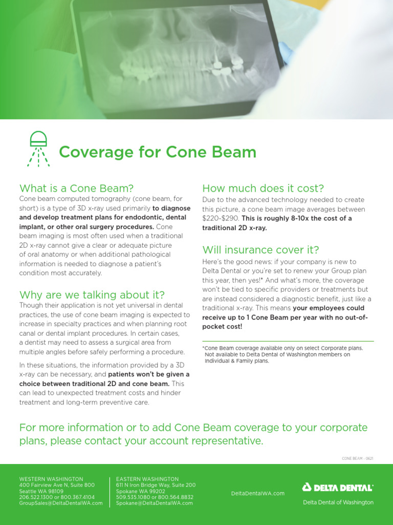 Coverage For Cone Beam Flyer | PDF | Health Sciences | Health Care