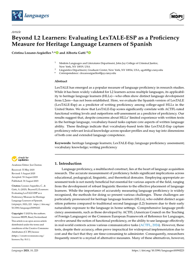 Beyond L2 Learners Evaluating | PDF | Second Language | Multilingualism
