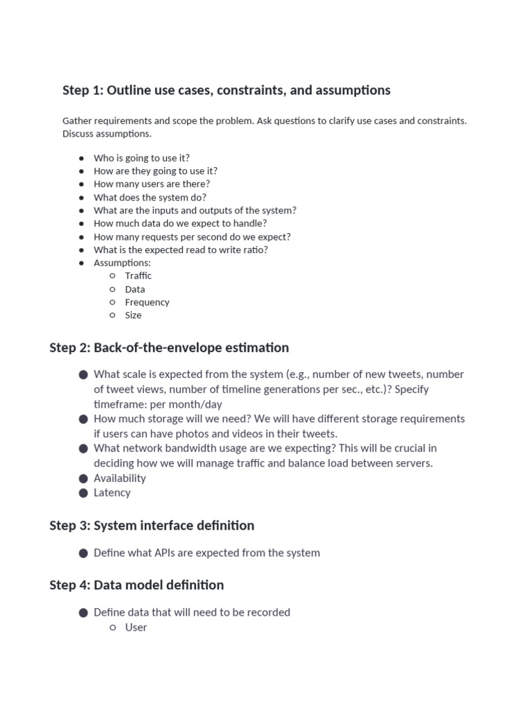 System Design Framework | PDF | Load Balancing (Computing) | System