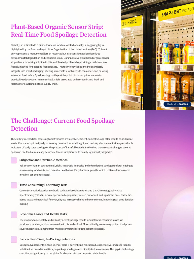 Plant Based Organic Sensor Strip Real Time Food Spoilage Detection ...