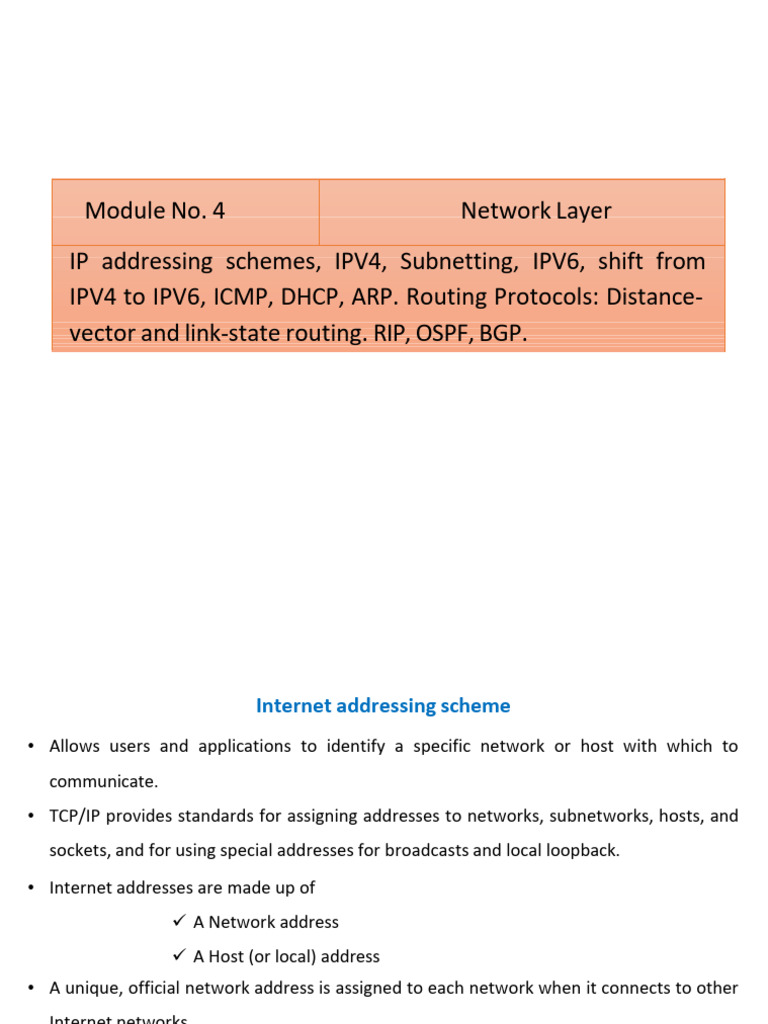 Routing in Computer Networks, IP Addressing Schemes, IPV4, Subnetting | PDF | Ip Address ...