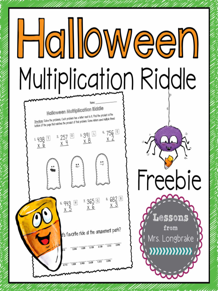 HalloweenMultiplicationRiddleFreebie 1 | PDF