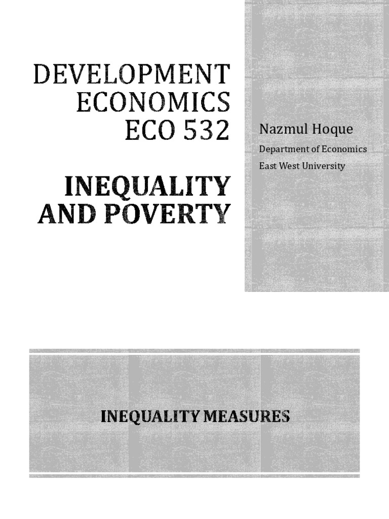 Lecture Measurement Poverty&Inequality | PDF | Economic Inequality ...