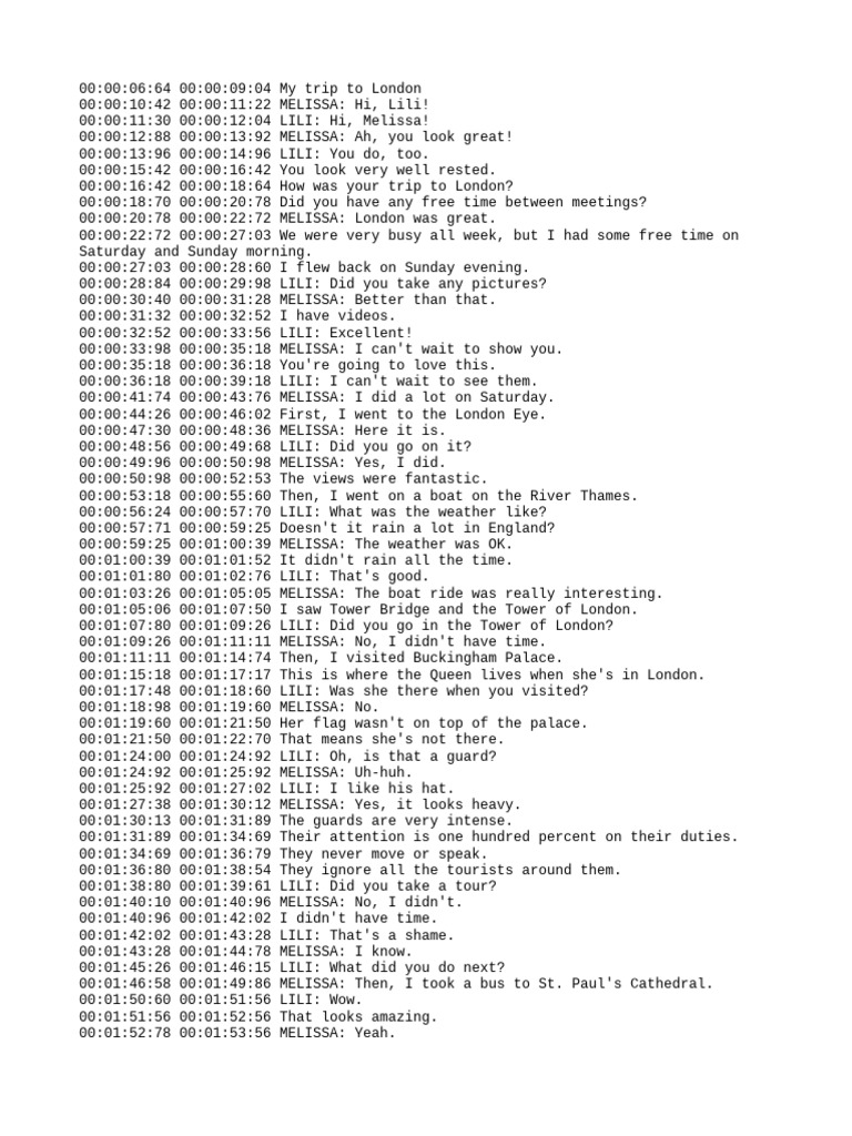 Unit 8 My Trip To London | PDF | Westminster | London