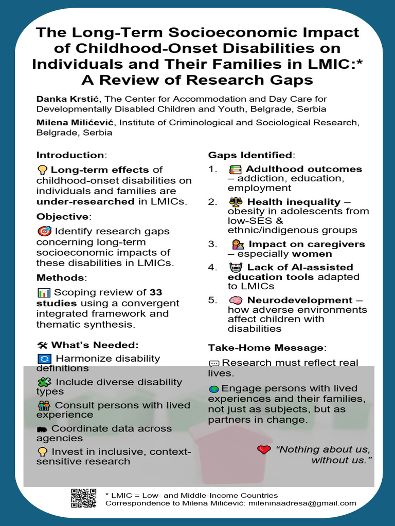 Socioeconomic Impact of Childhood Disabilities | PDF
