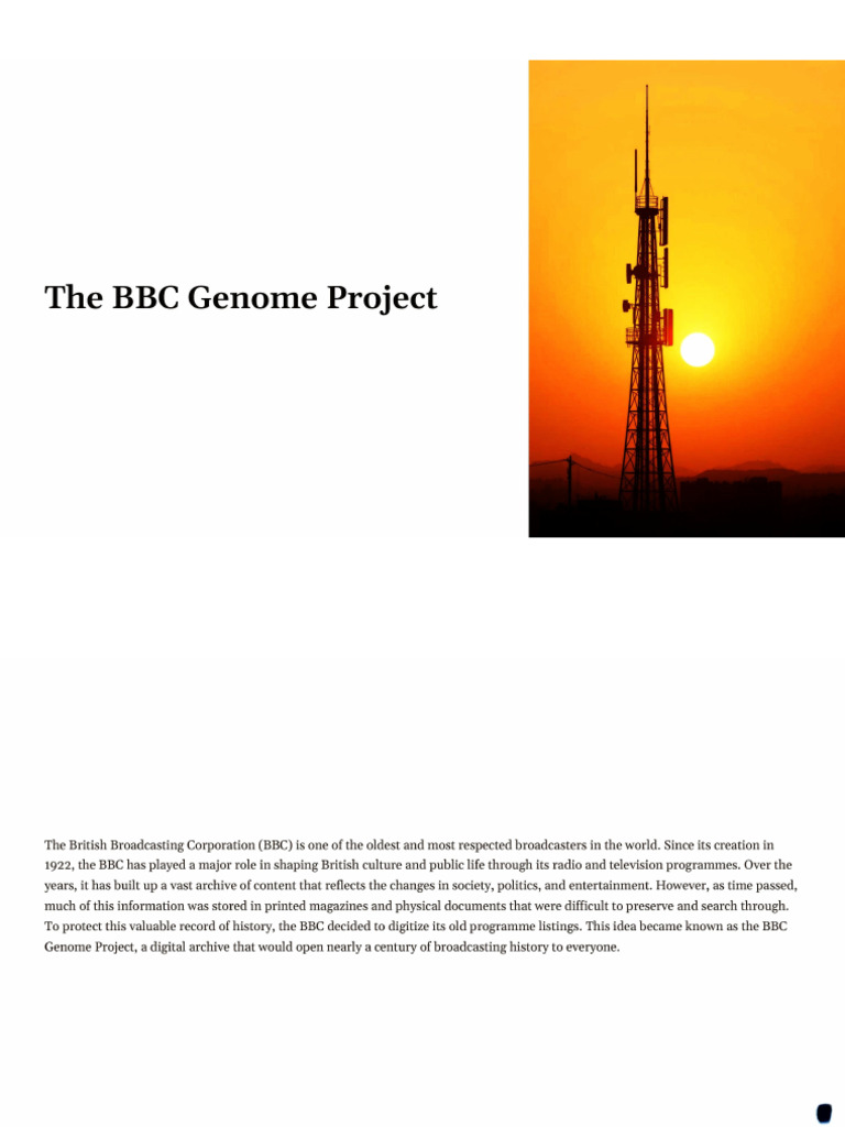 BBC Genome Project by M Aziz Ullah | PDF