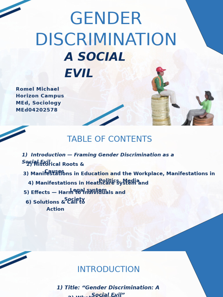 Gender Discrimination: A Social Evil | PDF | Sexism | Discrimination