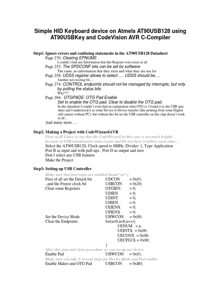 USB HID Keyboard | PDF | Usb | Transmission Control Protocol