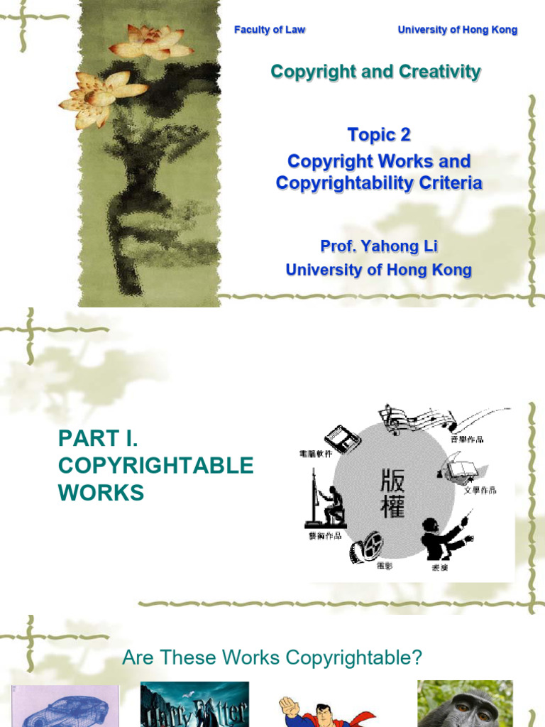 Copyright Works and Criteria Explained | PDF | Derivative Work | Copyright