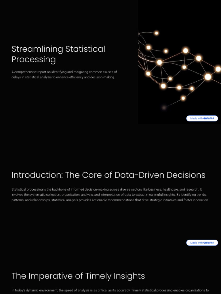 Streamlining Statistical Processing | PDF | Data | Agile Software ...