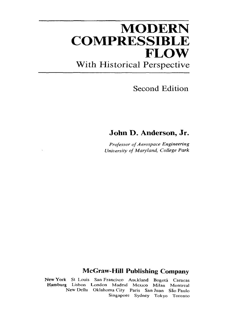 Anderson Modern Compressible Flow | PDF