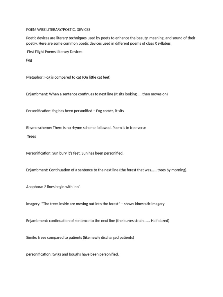 Lit Devices in A Nutshell | PDF | Poetry | Rhyme