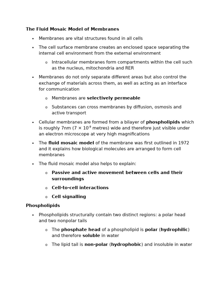Chapter 4 - Cell Membranes and Transport | PDF | Cell Membrane | Cell ...