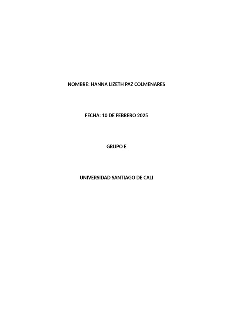 Tema 1, Hanna Lizeth Paz Grupo e | PDF | Terapia física | Medicina