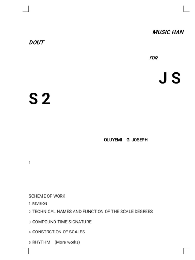 First Term Jss2 Music E-Note - Phoenix | PDF
