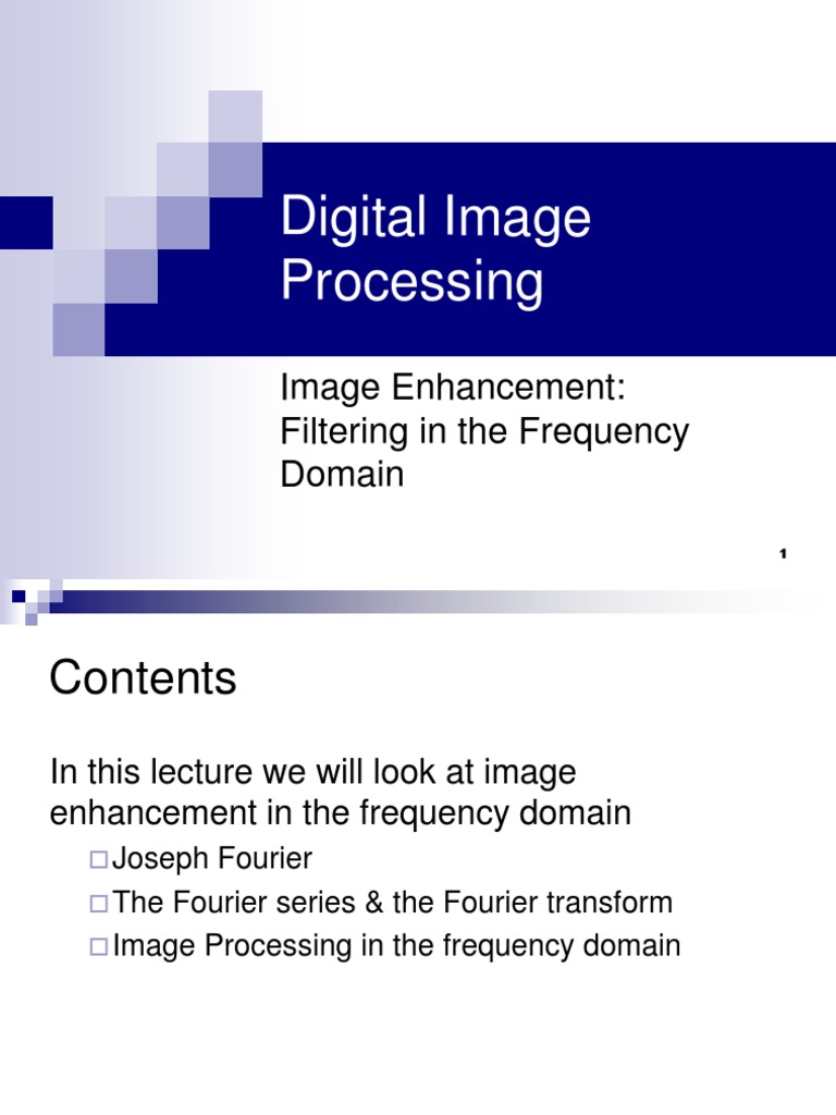 Image Processing Frequency | PDF | Fourier Transform | Discrete Fourier ...