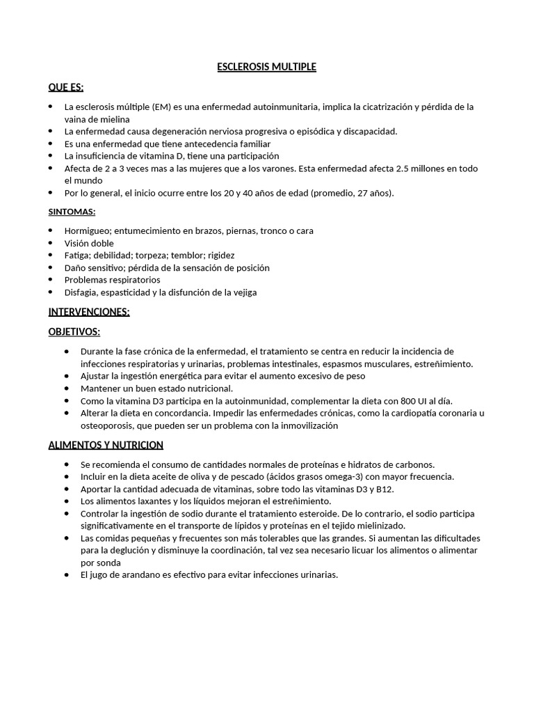 Esclerosis Multiple | PDF