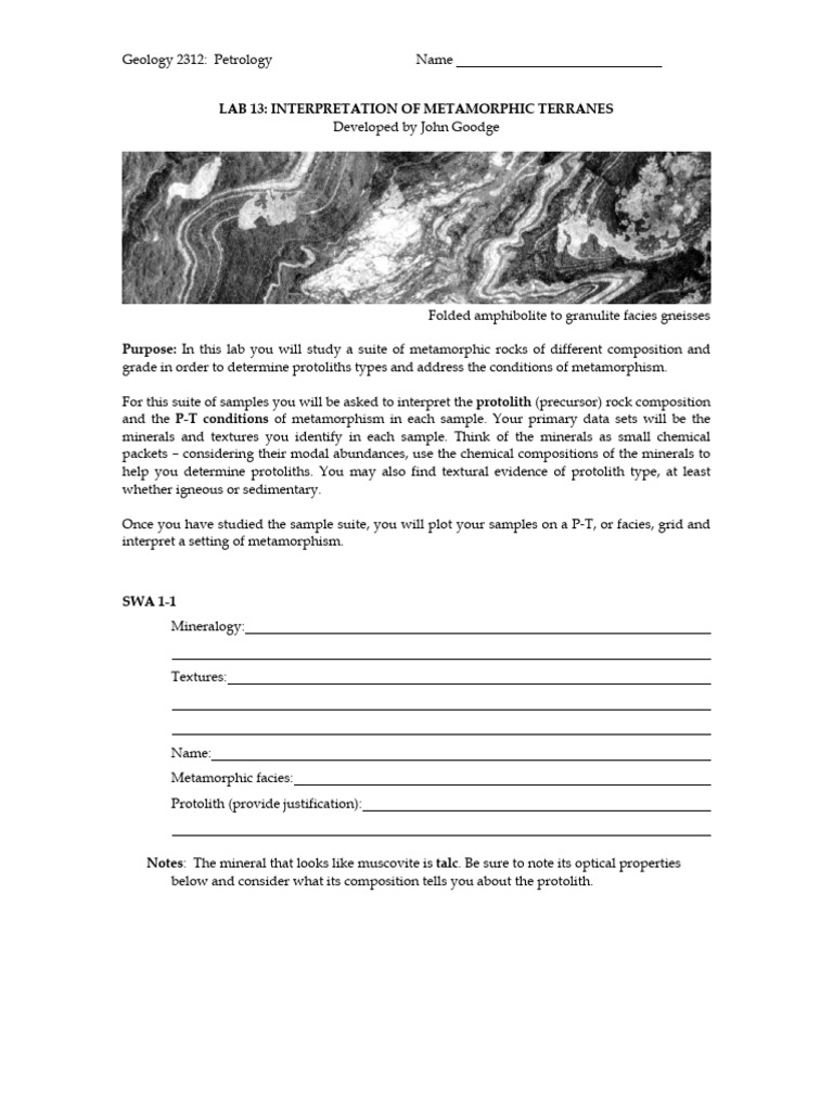 Wk13 Regional Metamorphism | PDF | Rock (Geology) | Geology
