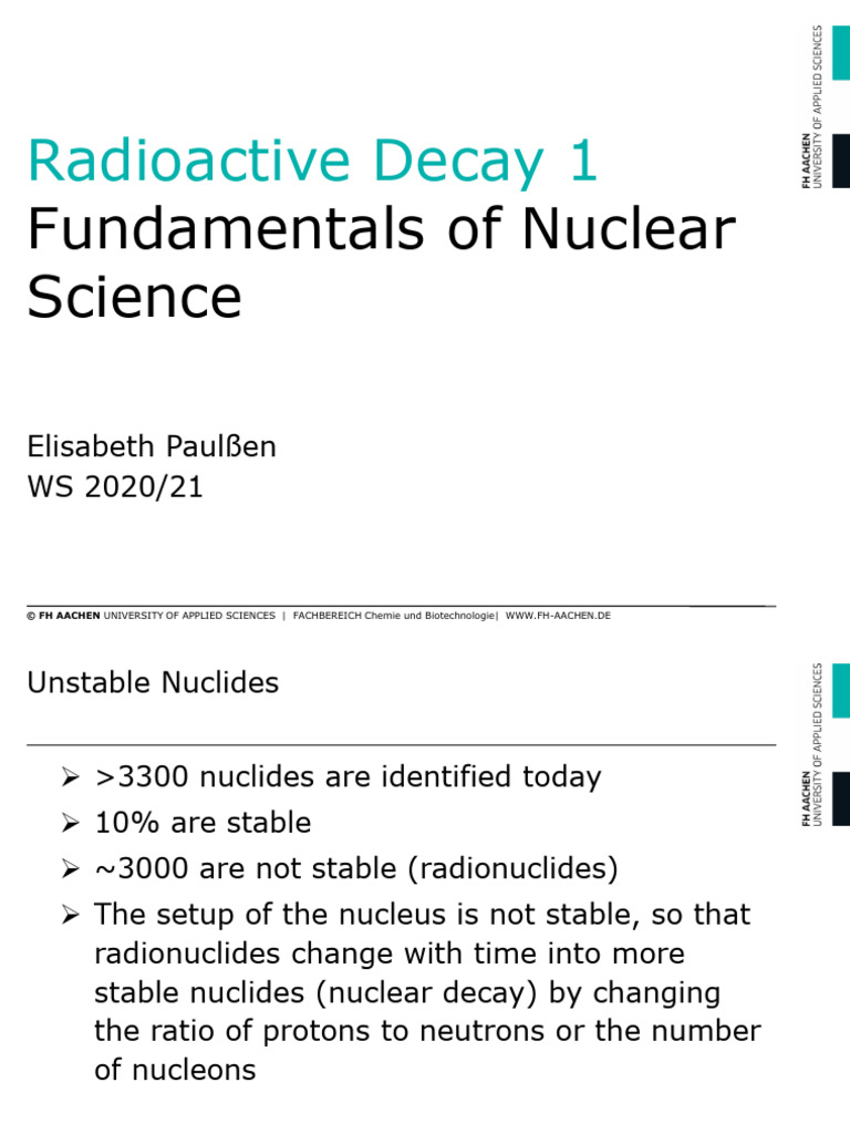 04 Radioactive Decay 1 - SV | PDF | Radioactive Decay | Electron
