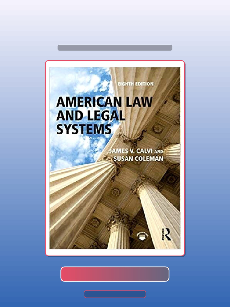 American Law and Legal Systems 8th Edition Ebook and TestBank Bundle ...