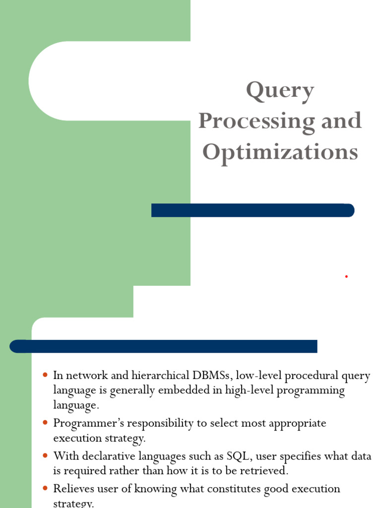 Query Processing and Optimization Guide | PDF | Databases | Computer ...