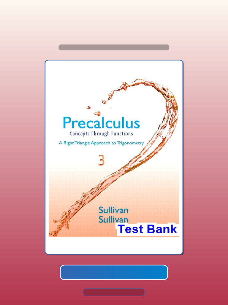 Complete Precalculus Concepts Through Functions a Right Triangle ...