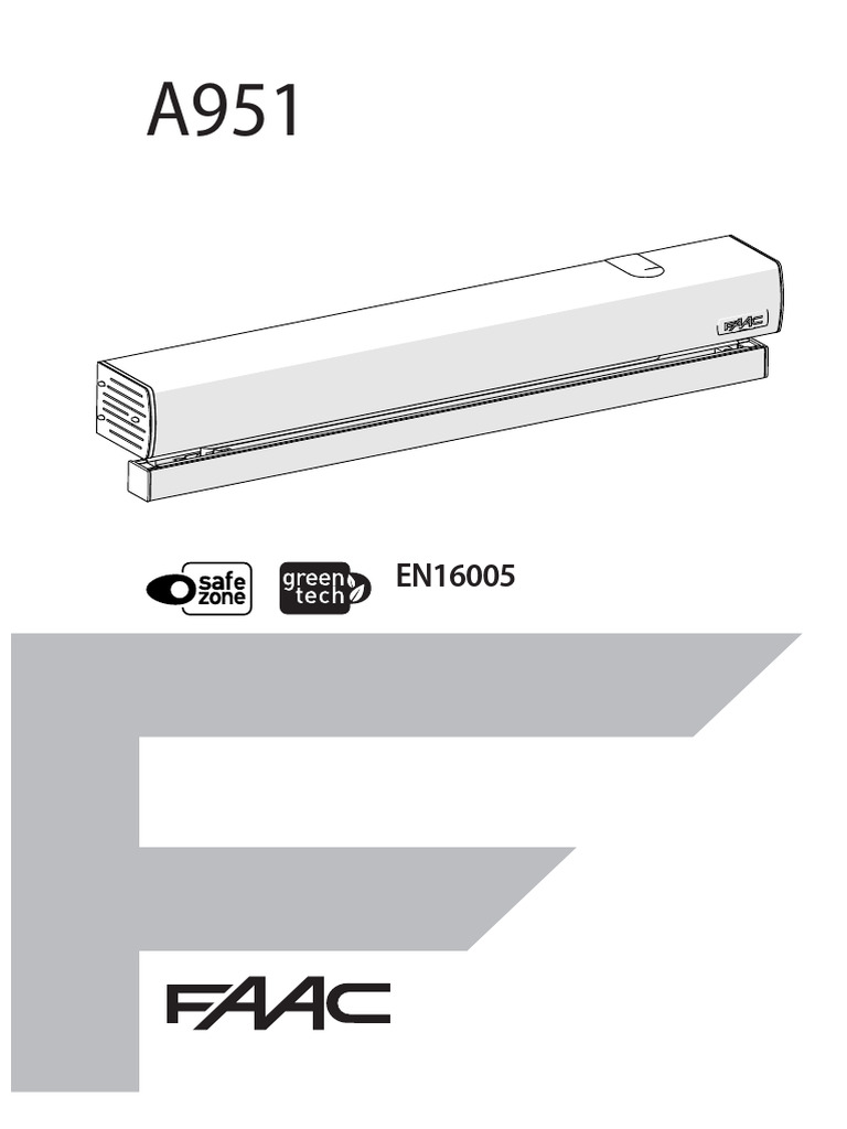 A951 Gearmotor Manual Overview | PDF | Safety | Automation
