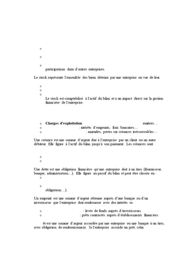 Termes clés en comptabilité et finance | PDF | Prêts | Bilan comptable
