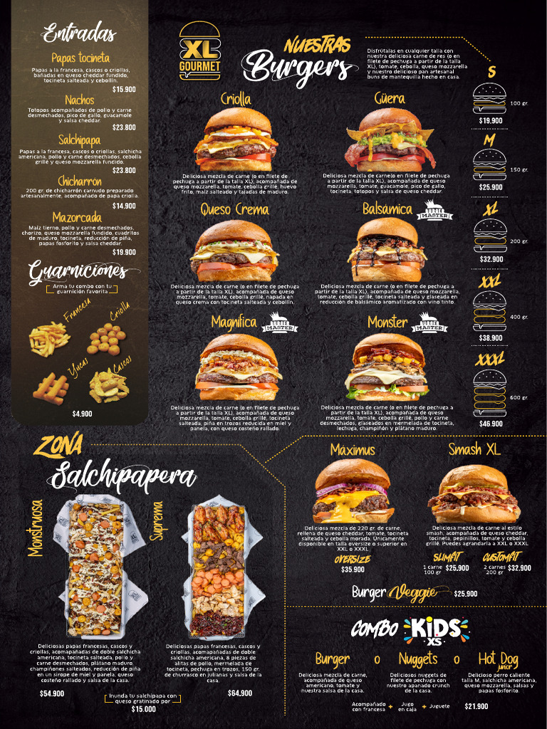 Menu XL 2025 Web | PDF