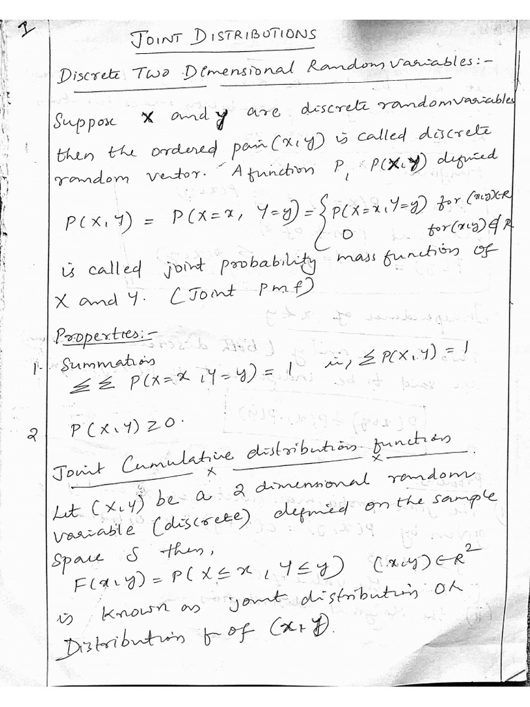 Share Joint Probability Distribution Mod I and II Continuation | PDF