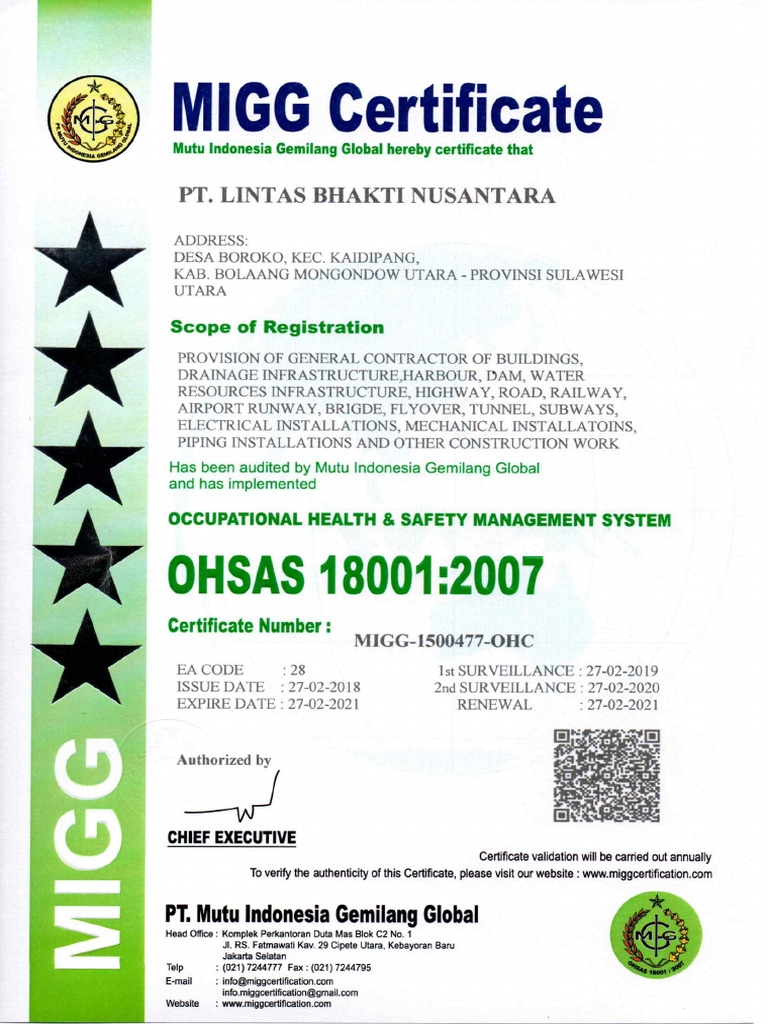 Ohsas 18001 - 2007 | PDF