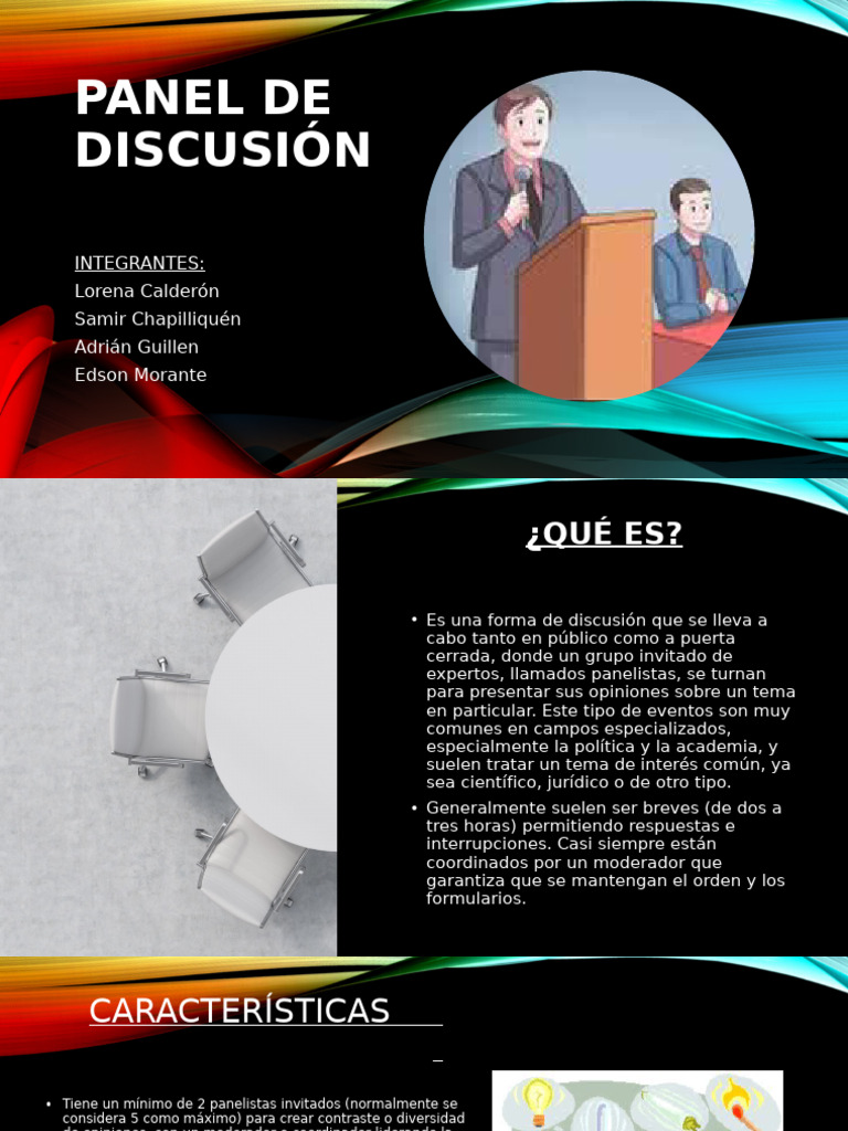 Panel de Discusión: Características y Ejemplos | PDF