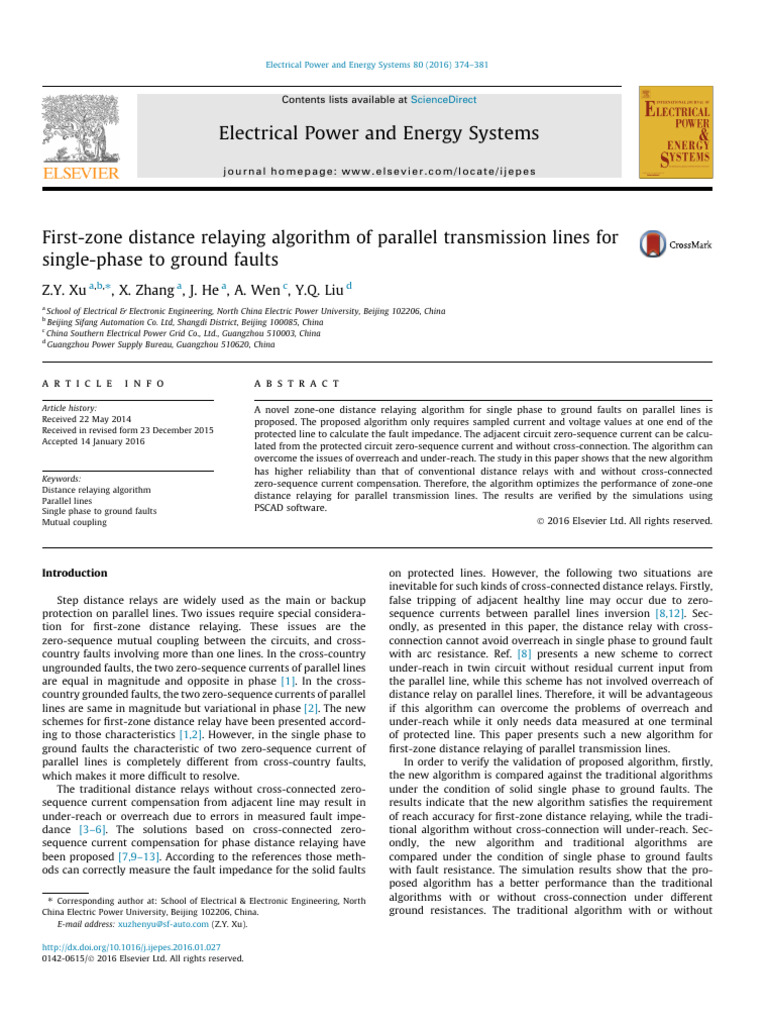 First-Zone Distance Relaying Algorithm | PDF | Electrical Impedance | Relay