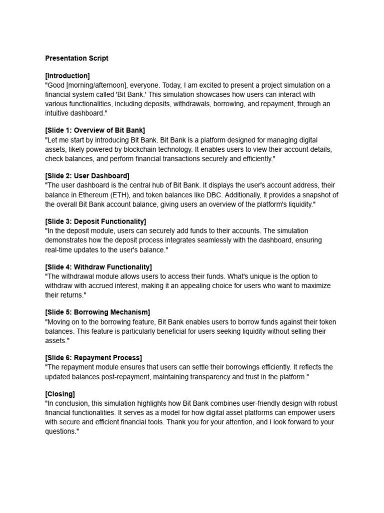 Thesis Presentation Scripts | PDF