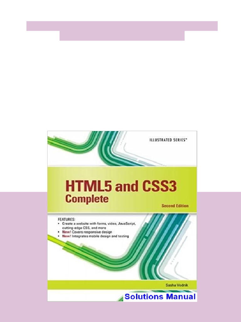 HTML5 and CSS3 Illustrated Complete 2nd Edition Vodnik Solutions Manual ...