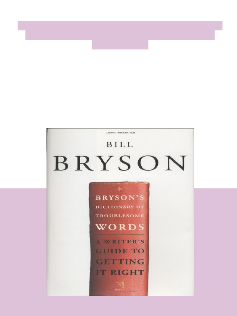 (Ebook) Bryson's Dictionary of Troublesome Words by Bill Bryson ISBN ...