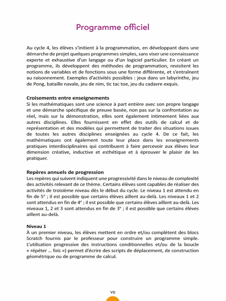 Ellipses Algorithmique Et Programmation Avec Scratch Cycle 4 5 | PDF