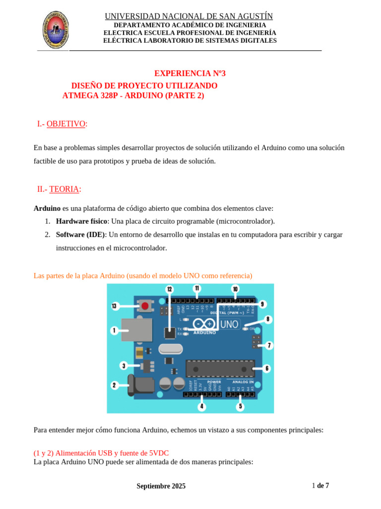 Proyecto Arduino con ATmega 328P | PDF | Arduino | Diodo emisor de luz