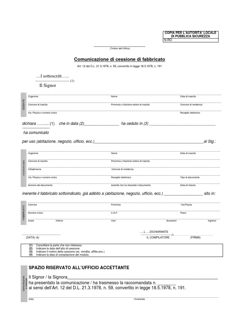 Cessione Fabbricato | PDF