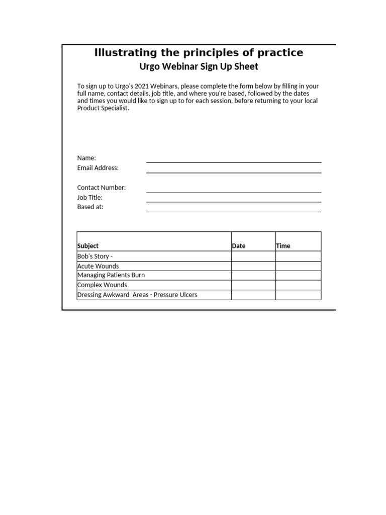 PT 2 Sign Up Sheet | PDF